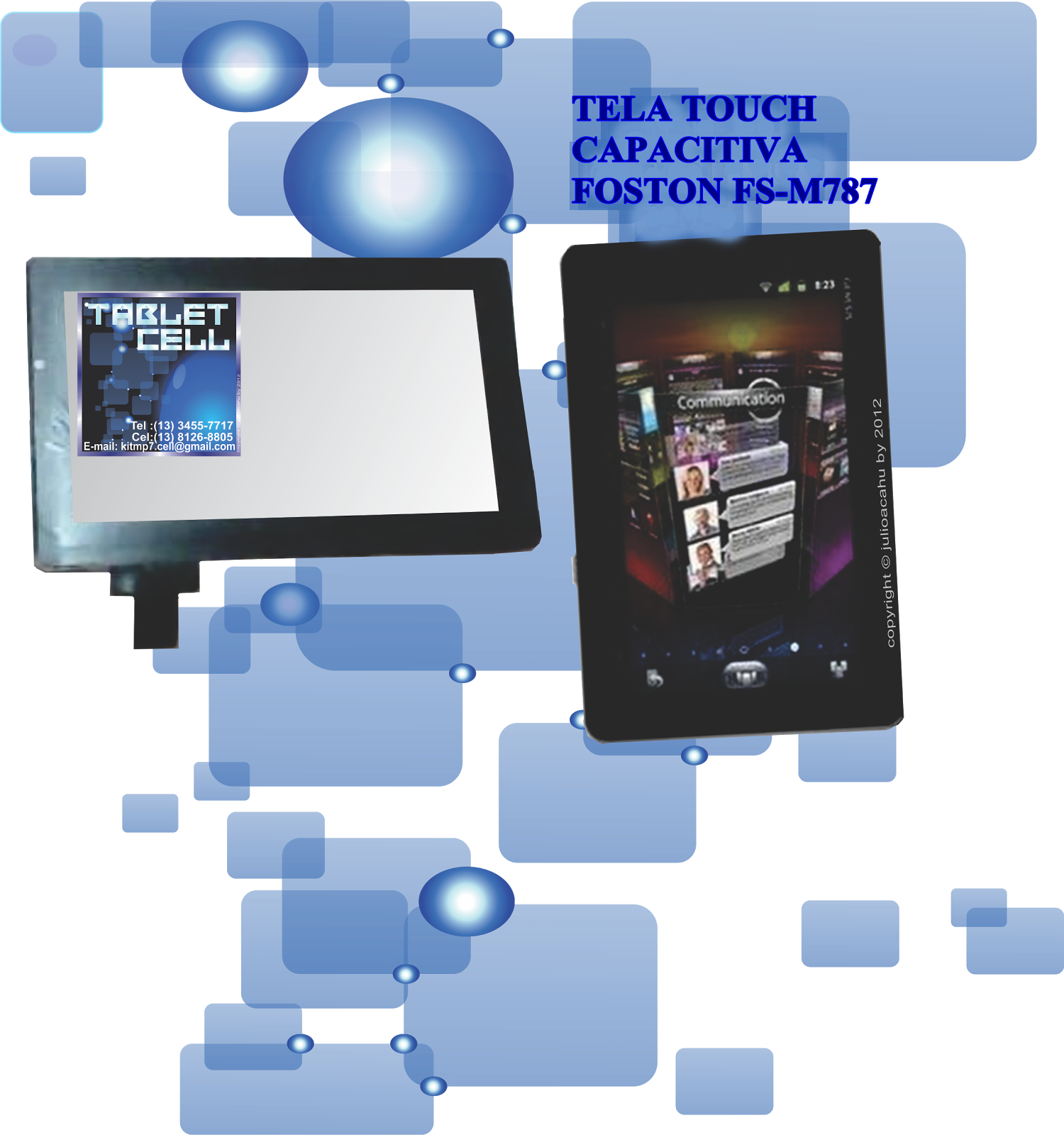 TUDO PARA TABLETS, GPS e CELULARES CHINESES: TELA TOUCH FOSTON FS-M787 ...