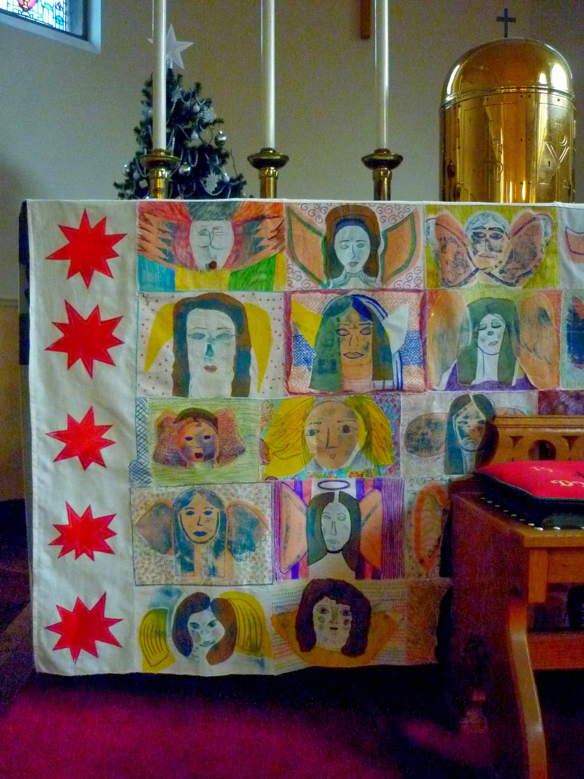 Vanessa Stone : Angel altar frontal - St. Francis' College, Letchworth ...