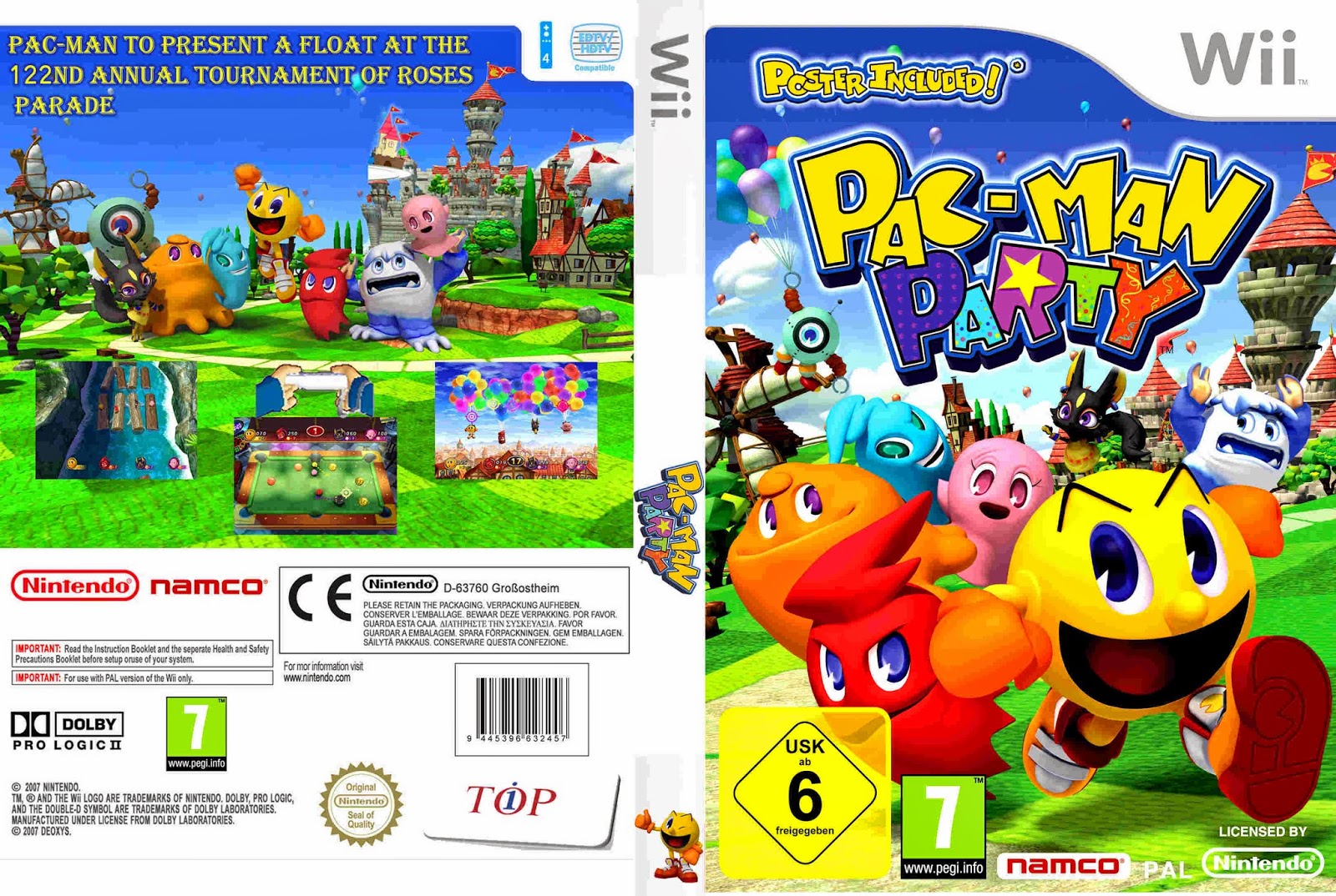Base : Pac-Man Party - Capa Game Wii