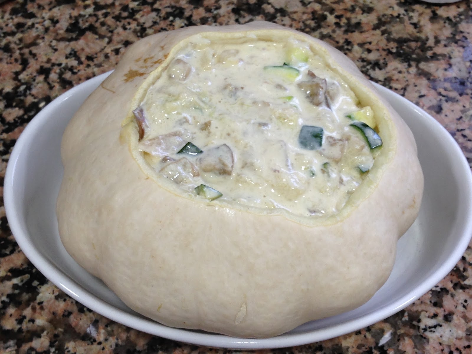 Menjar a Cala Blanca: CALABAZA PATISSON RELLENA