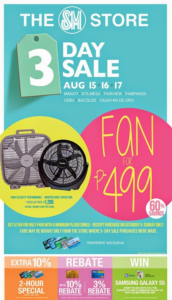Manila Shopper: SM 3-day SALE: Aug 15-17 2014
