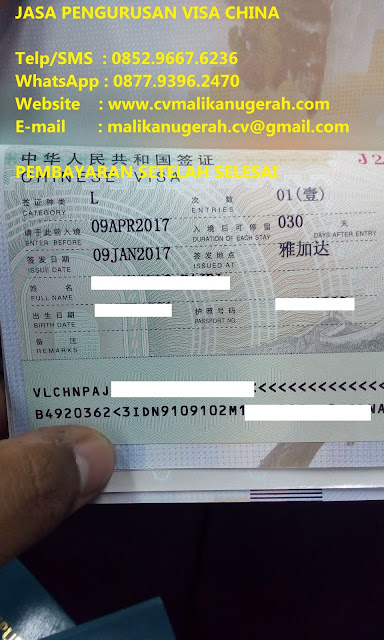JASA PEMBUATAN VISA TURIS KE NEGARA CHINA. KAMI SIAP MEMBANTU DAN ...