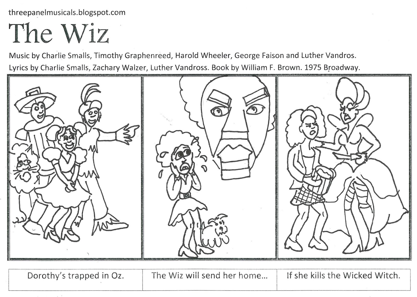 Three Panel Musicals: The Wiz