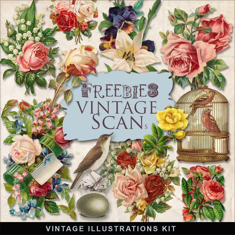 Freebies Vintage Flowers Illustrations:Far Far Hill - Free database of ...