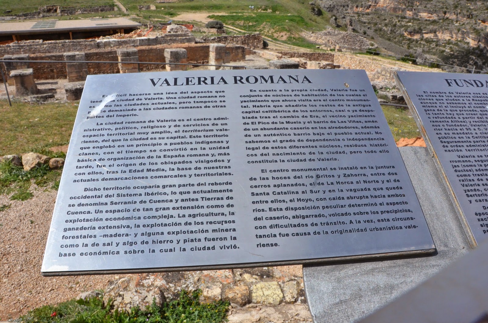 Cuenca cultura y naturaleza: RUINAS DE LA CIUDAD ROMANA VALERIA