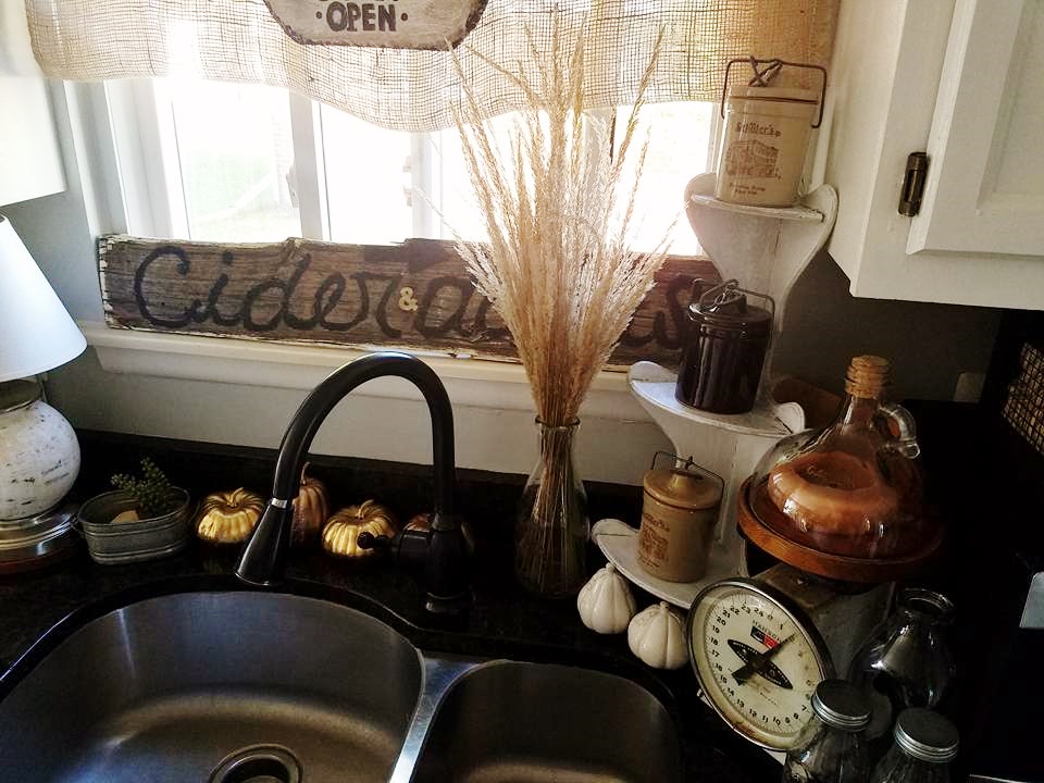 The Quaint Sanctuary: { Simple & Rustic Fall Farmhouse Kitchen Counter ...