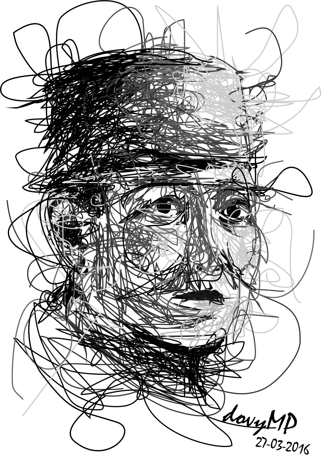 MeguminSae: Lukisan Scribble Art Ir. Soekarno dari Si Pemula