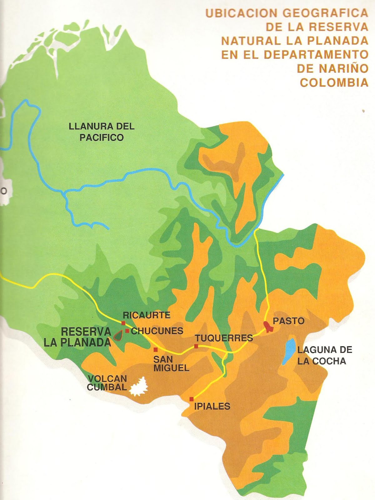 RESERVA NATURAL LA PLANADA: UBICACIÓN
