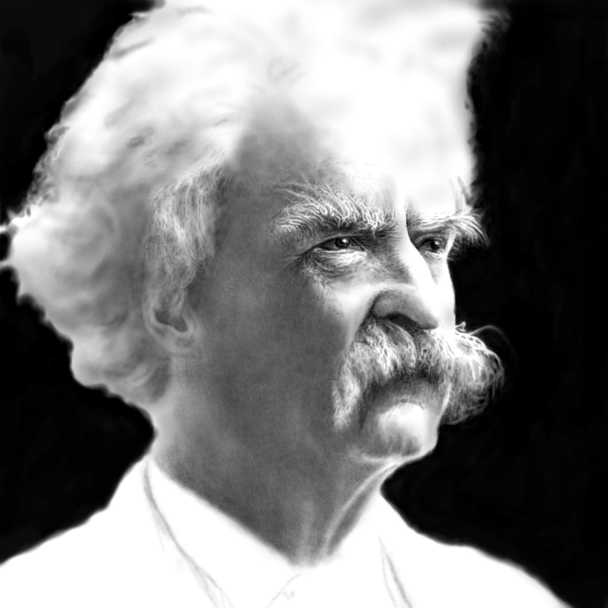 CommuniCats: Mark Twain - digital portrait