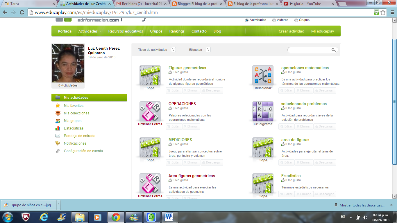 El blog de la profesora Luz: ACTIVIDADES EN EDUCAPLAY