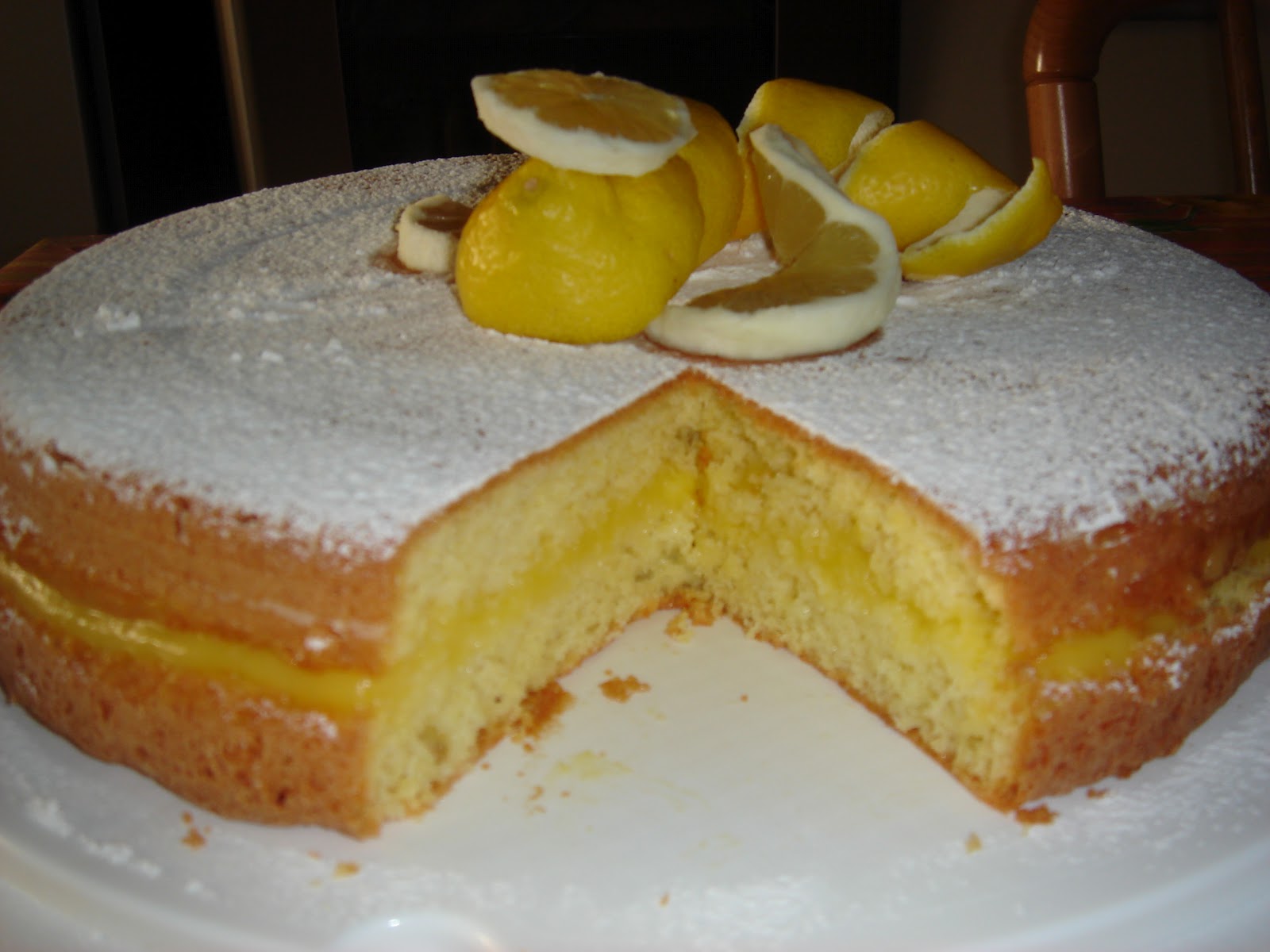 A casa di Chellina: Torta con crema al limone