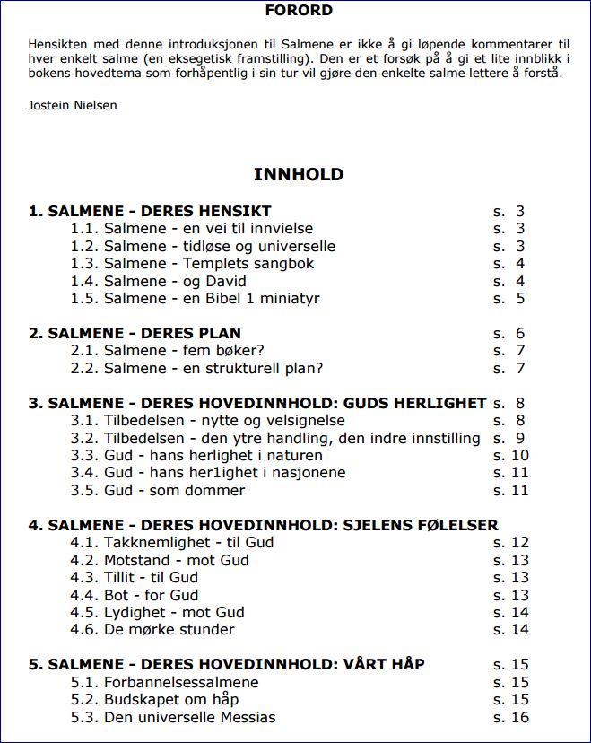 rupeba på norsk: Salmenes bok