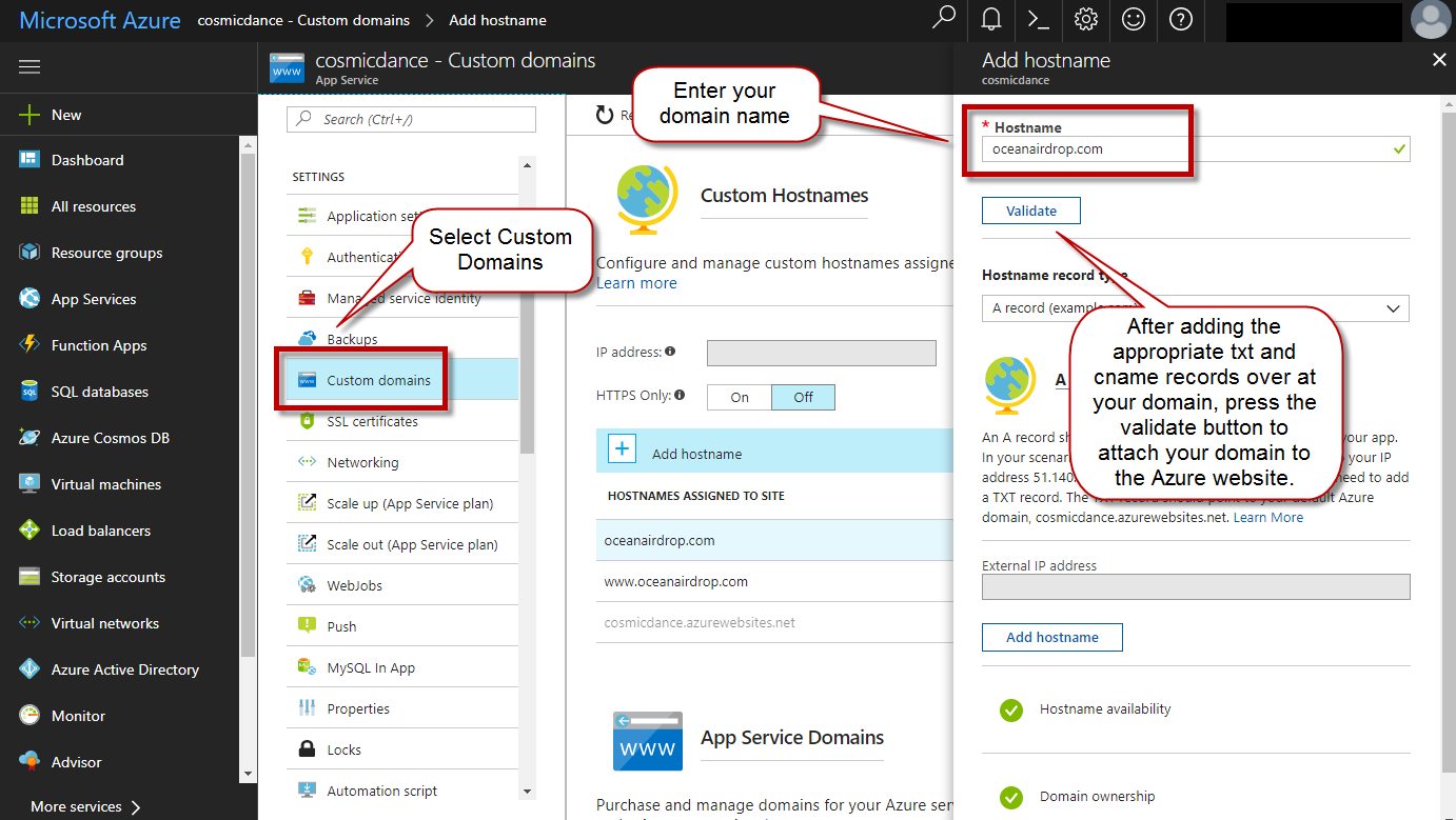Creating a static HTML web site using Microsoft Azure ~ Ocean Airdrop
