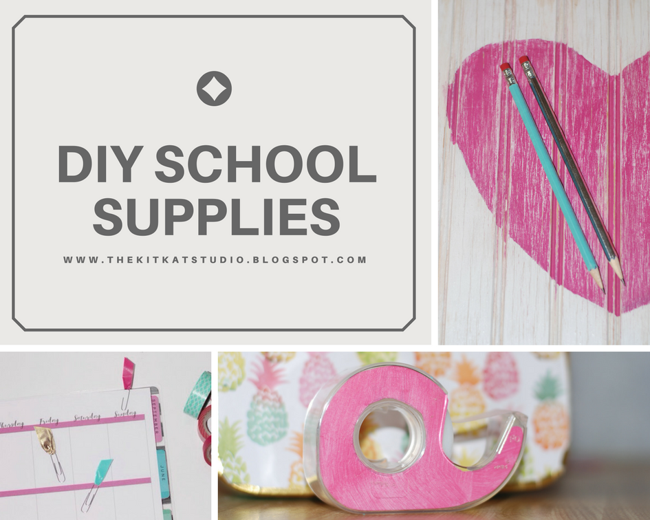 The Kitkat Studio: DIY School Supplies