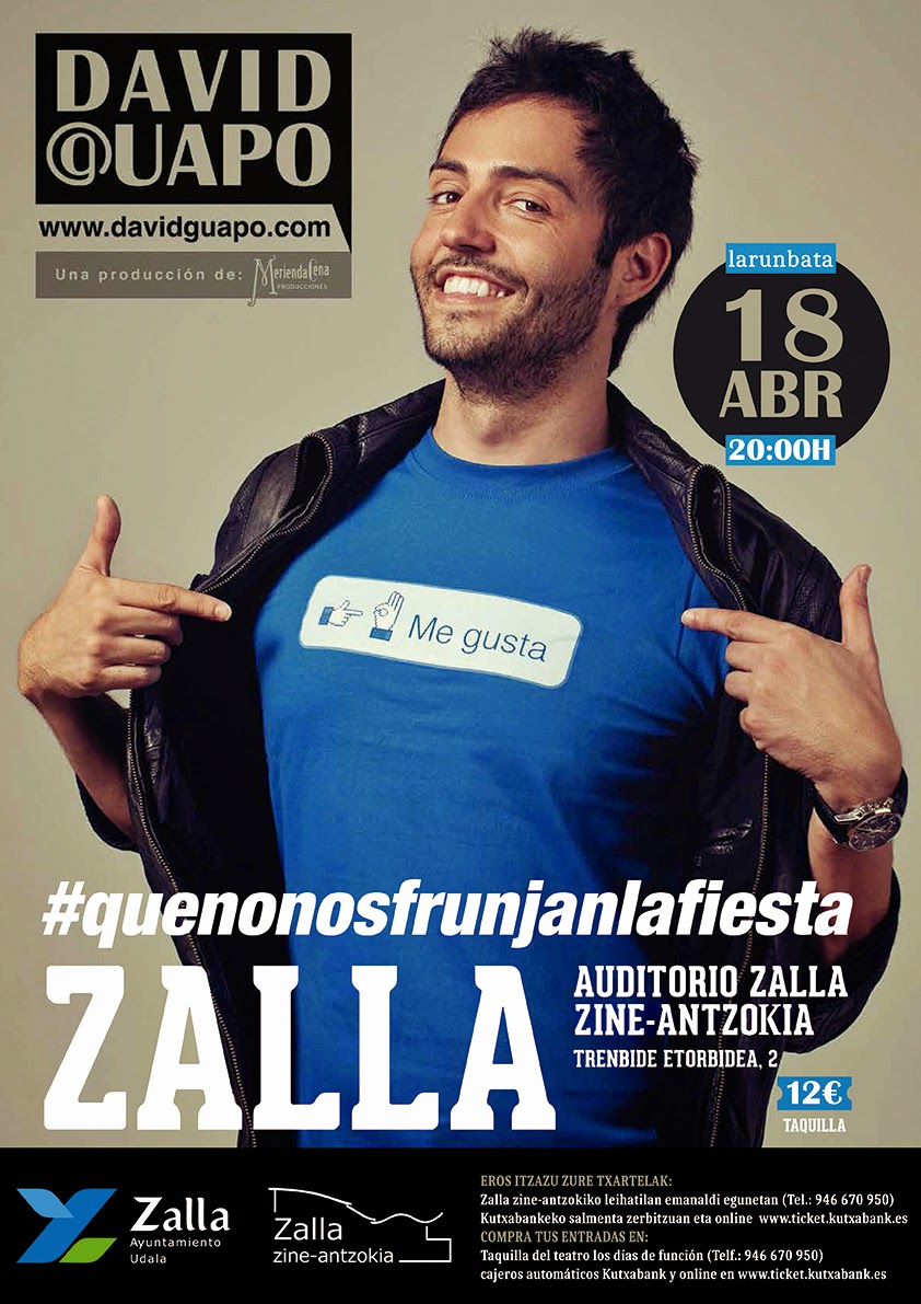 David Guapo komikoak #quenonosfrunjanlafiesta ikuskizuna aurkeztuko du ...