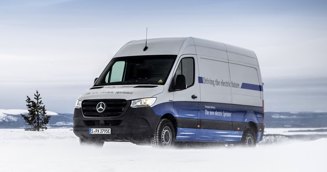 Sprinter elétrica encerra com êxito os rigorosos testes de inverno no ...