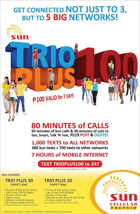 Sun Cellular launches the NEW Sun Trio Plus, lets you call to the 5 BIG ...