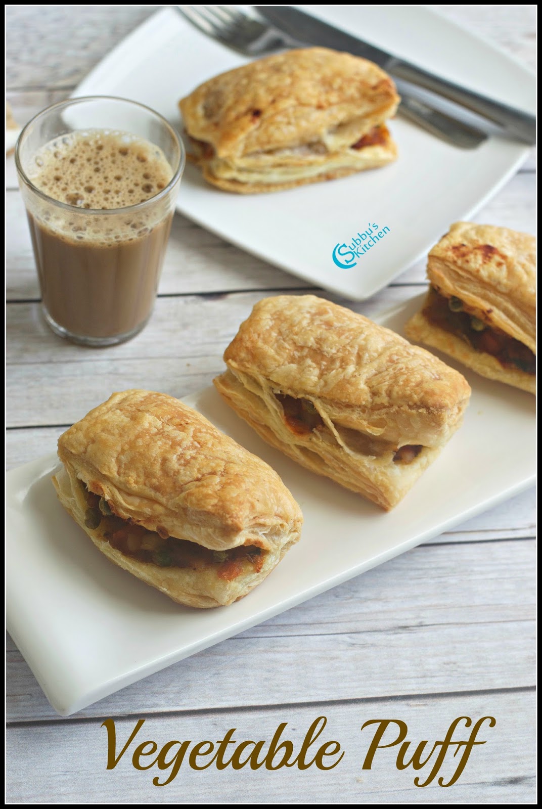 Bakery Style Vegetable Puff Recipe | Vegg Puff Recipe - Subbus Kitchen