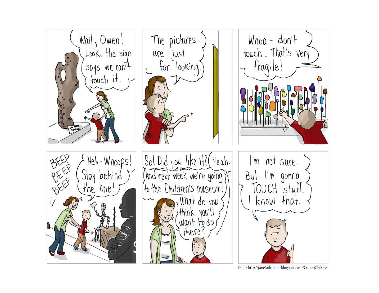 Cartoon-Coloured Glasses: Touchy Feely