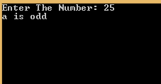 Write a program in c find the number is even or odd