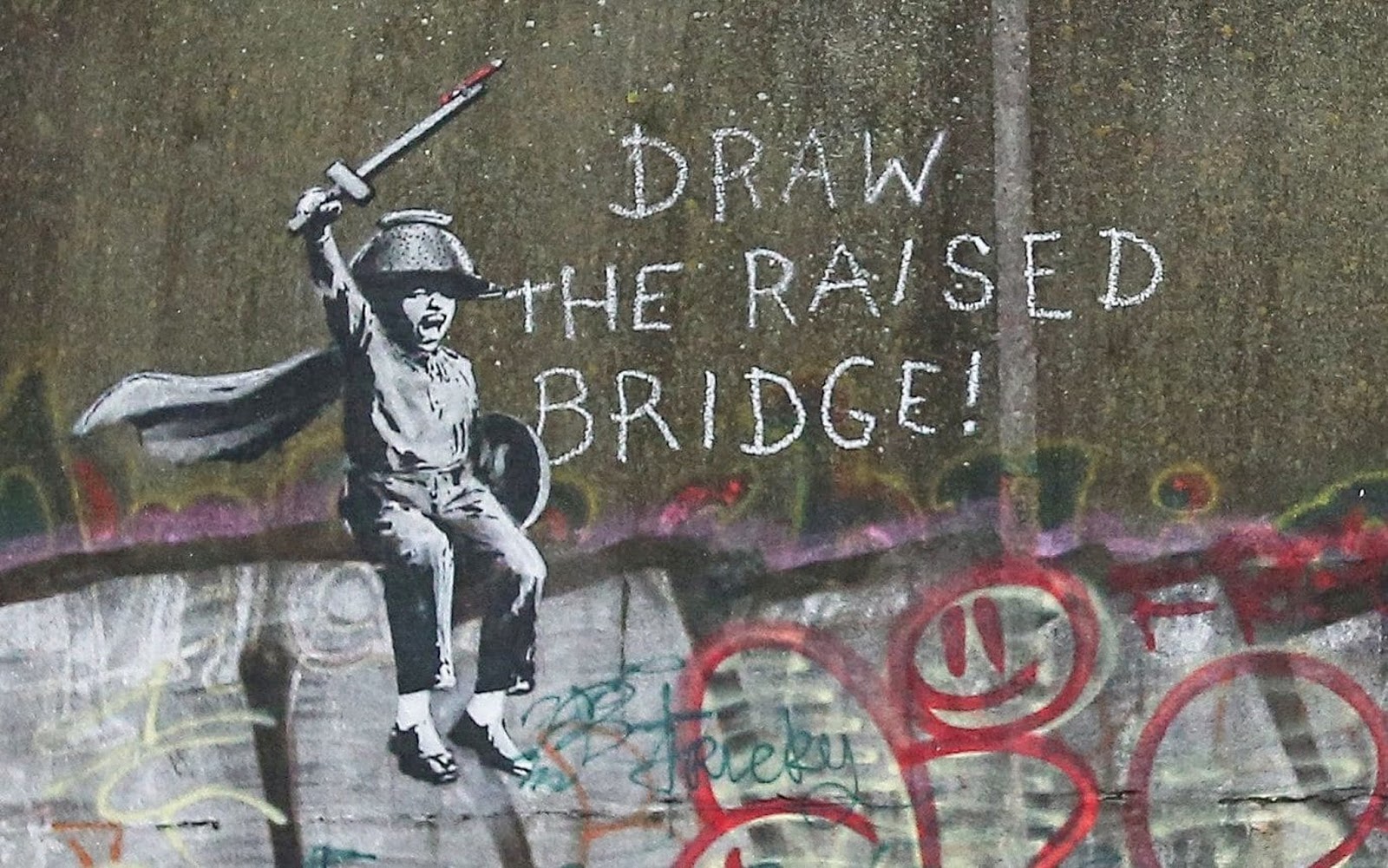Simon and Karen Spavin: Banksy - 'Draw the Raised Bridge', Scott Street ...