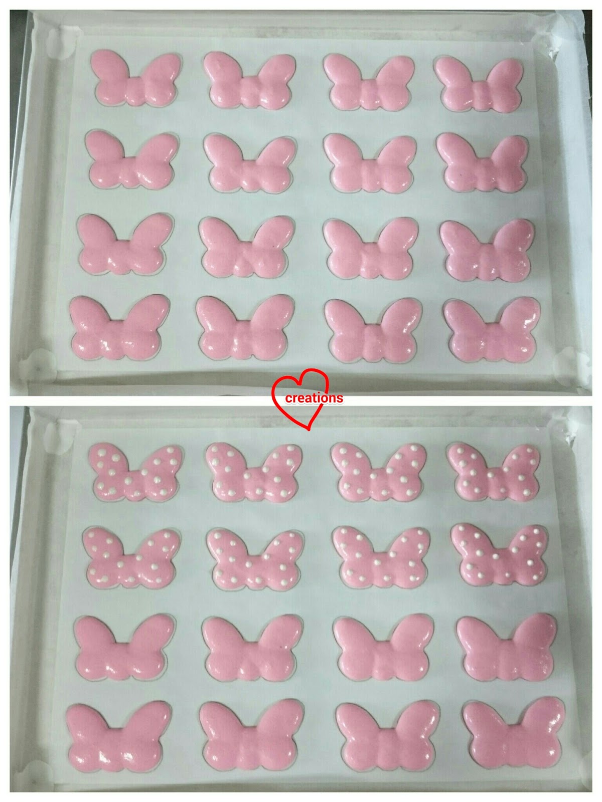 Loving Creations for You: Minnie Mouse Ribbon Vanilla Macarons (Reduced ...