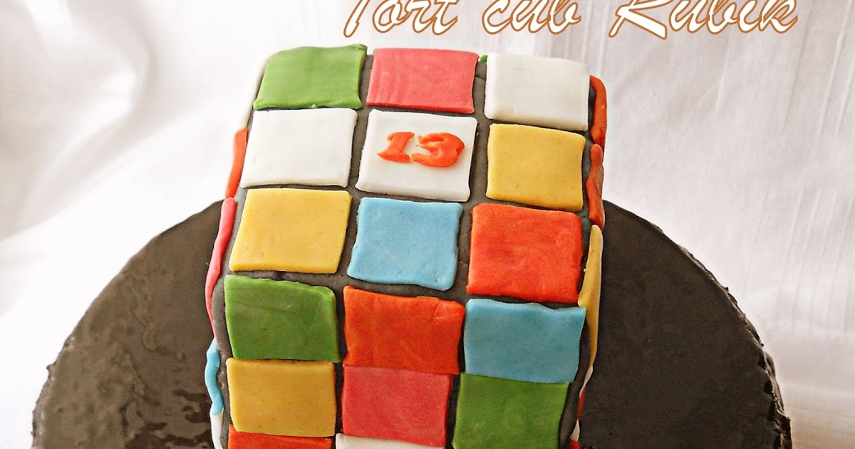 Arome si culori : Tort cub Rubik