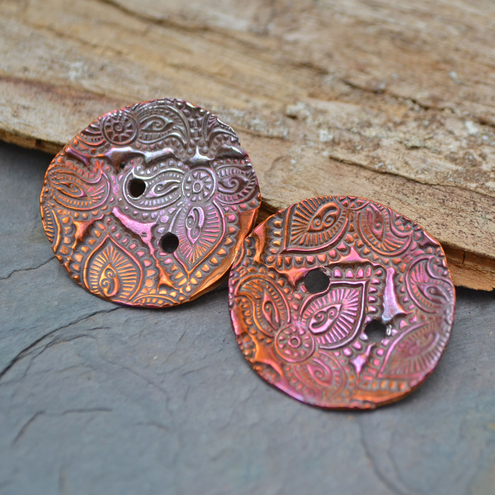 Kristi Bowman Design: New Large Copper Buttons