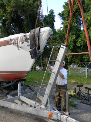 Ericson 25, Oystercatcher: Trailer to Jackstand Transfer, or How to ...
