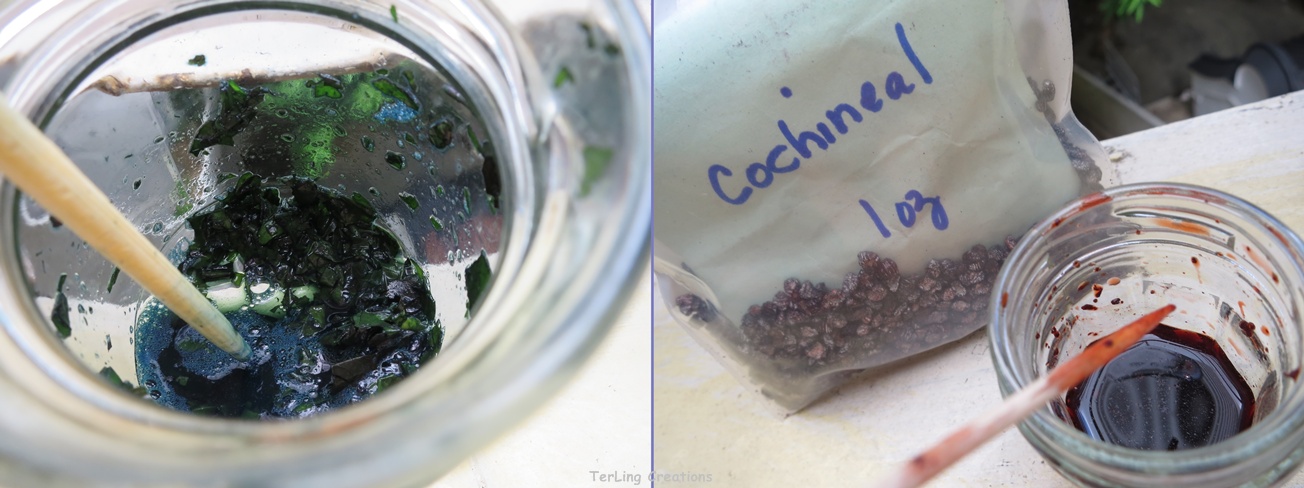 Terrie ~.~ smiling.....: Natural color extraction experiment 天然色素試驗畫作