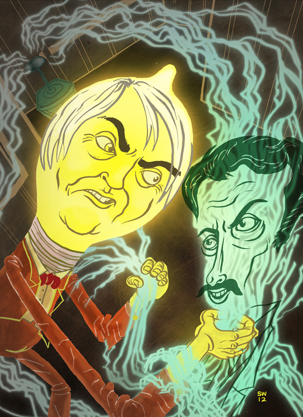 Sam Washburn Illustration: Great Rivalries in History: Edison v.s. Tesla