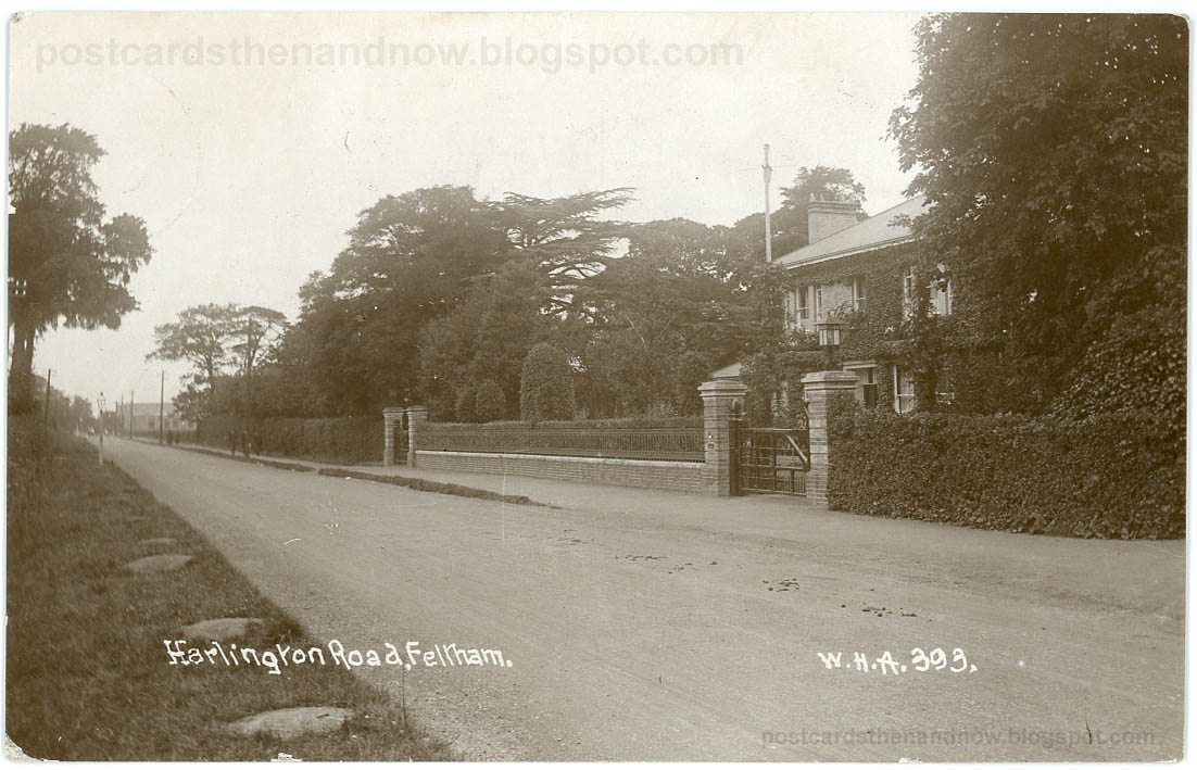 Postcards Then and Now: Feltham, Middlesex, Harlington Road c1912