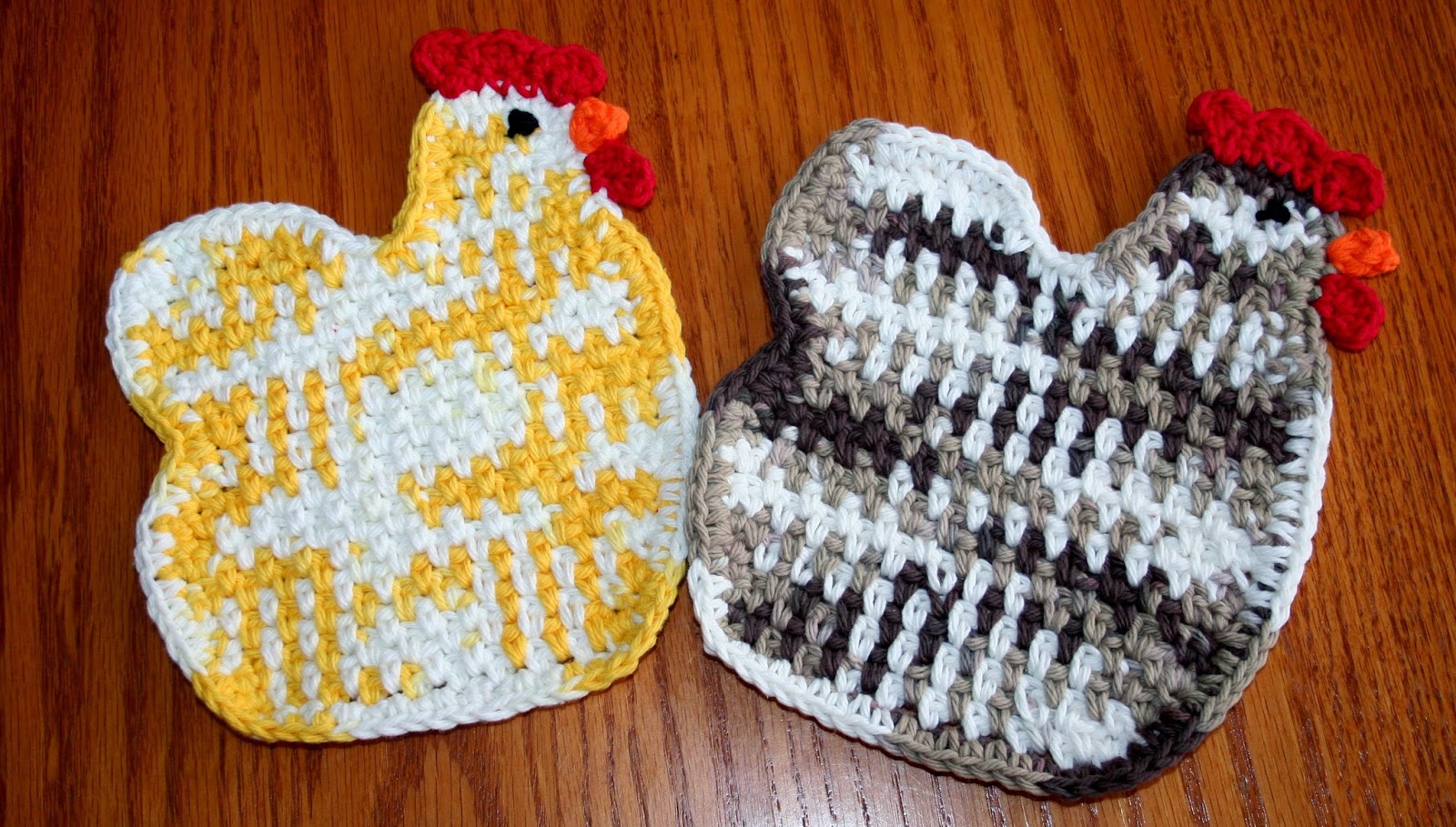 Rustic in the city: Crochet Chicken Coasters