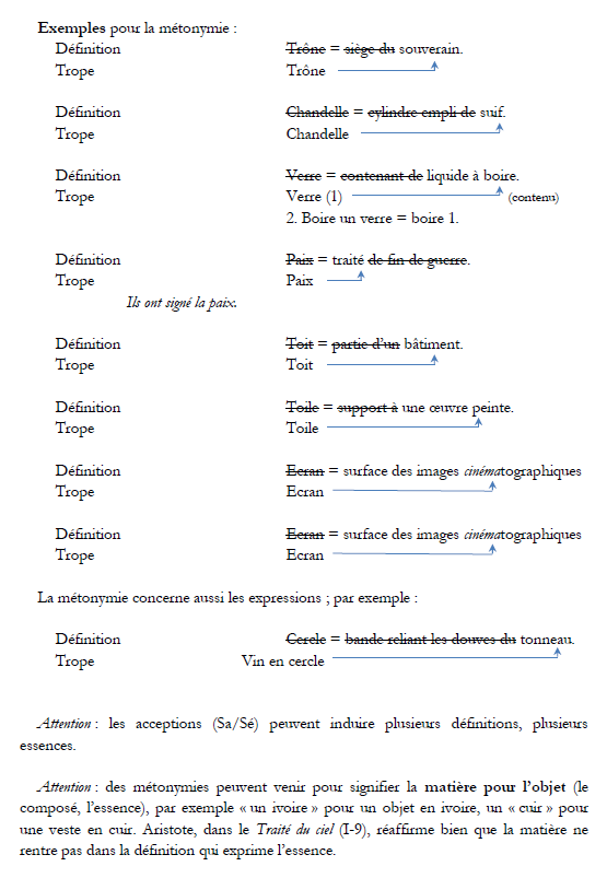 Morphosis. Vocabulaire littéraire: Métonymie/métaphore
