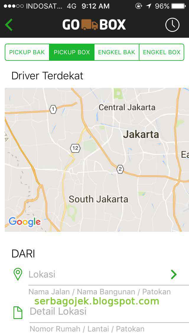 Cara Memesan Go Box Di GoJek