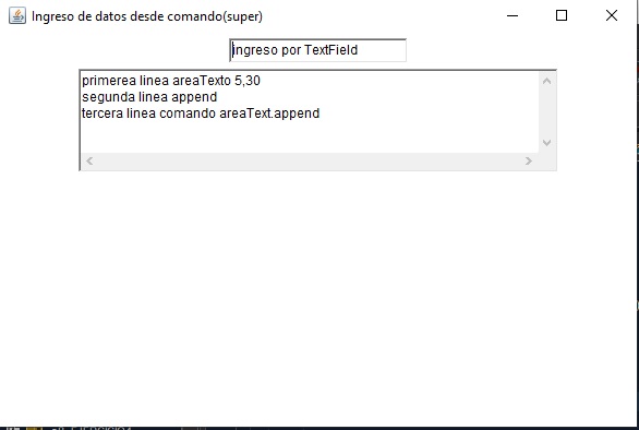 Codigos de Programacion: Ingreso TextArea TextField java