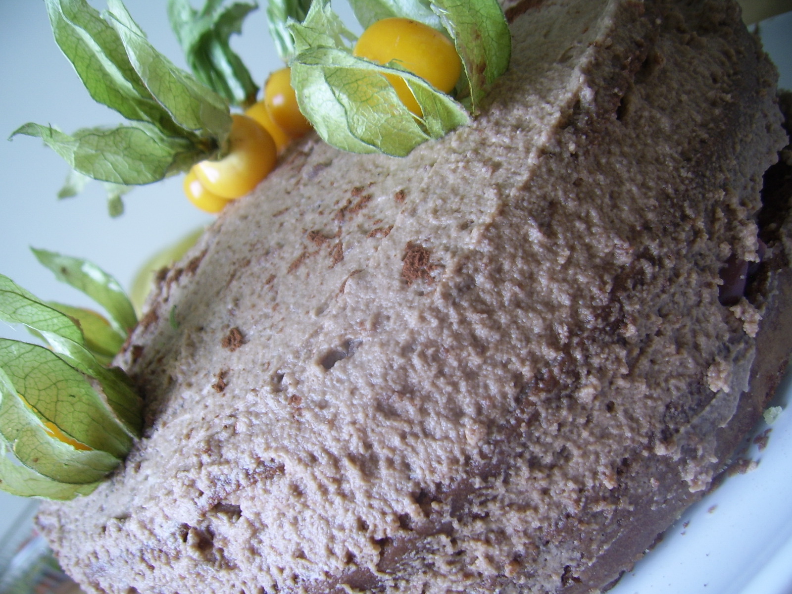 irenafoods: Chocolate, cherry & physalis cake - Tort cu cirese,ciocolata si physalis