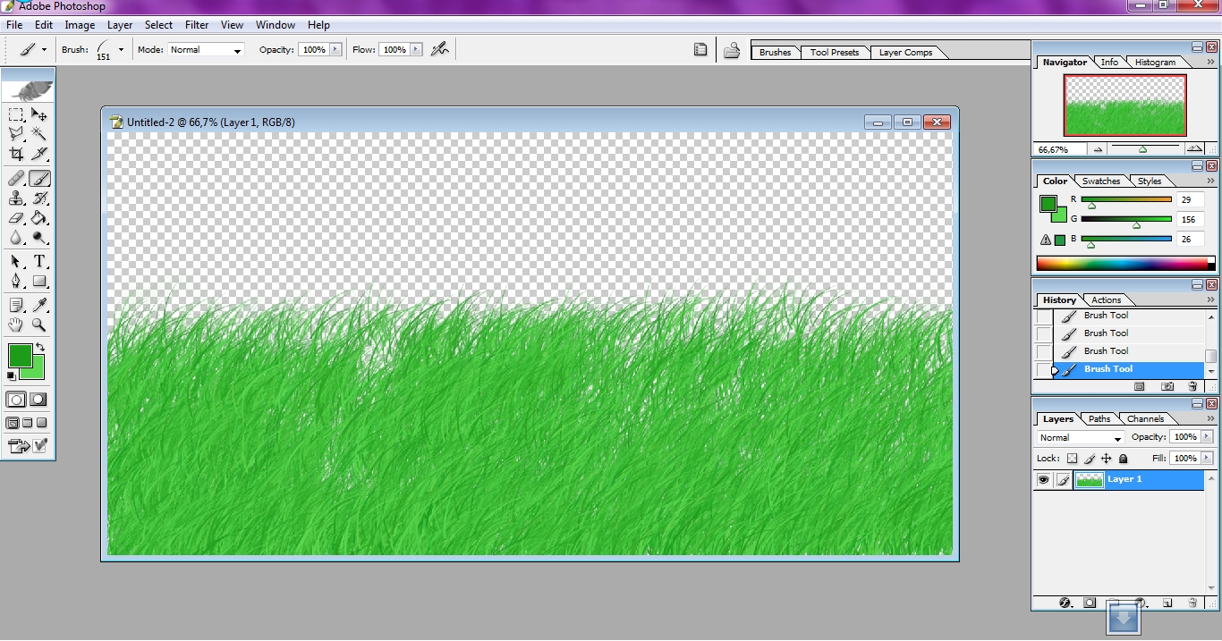 MUTER ZONE: Tutorial membuat rumput di Photoshop