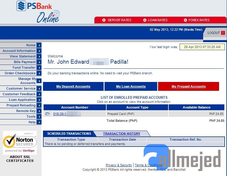 TheWalkingJed: PSBank Debit MasterCard Review