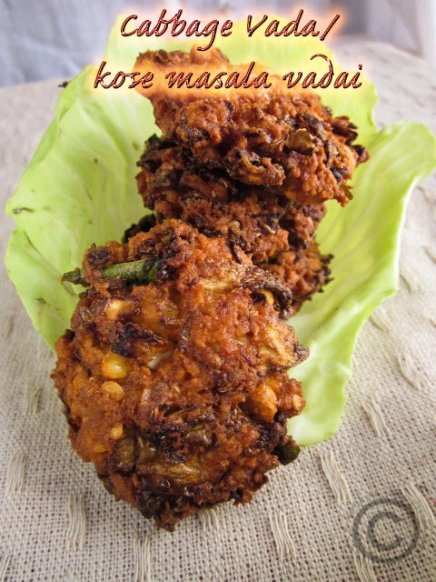VIRUNTHU UNNA VAANGA: CABBAGE VADA I CABBAGE MASALA VADAI I KOSE ...