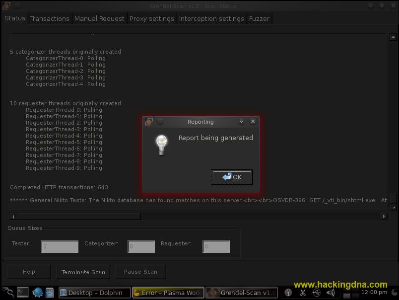 HackingDNA: Grendel-Scan On Backtrack 5