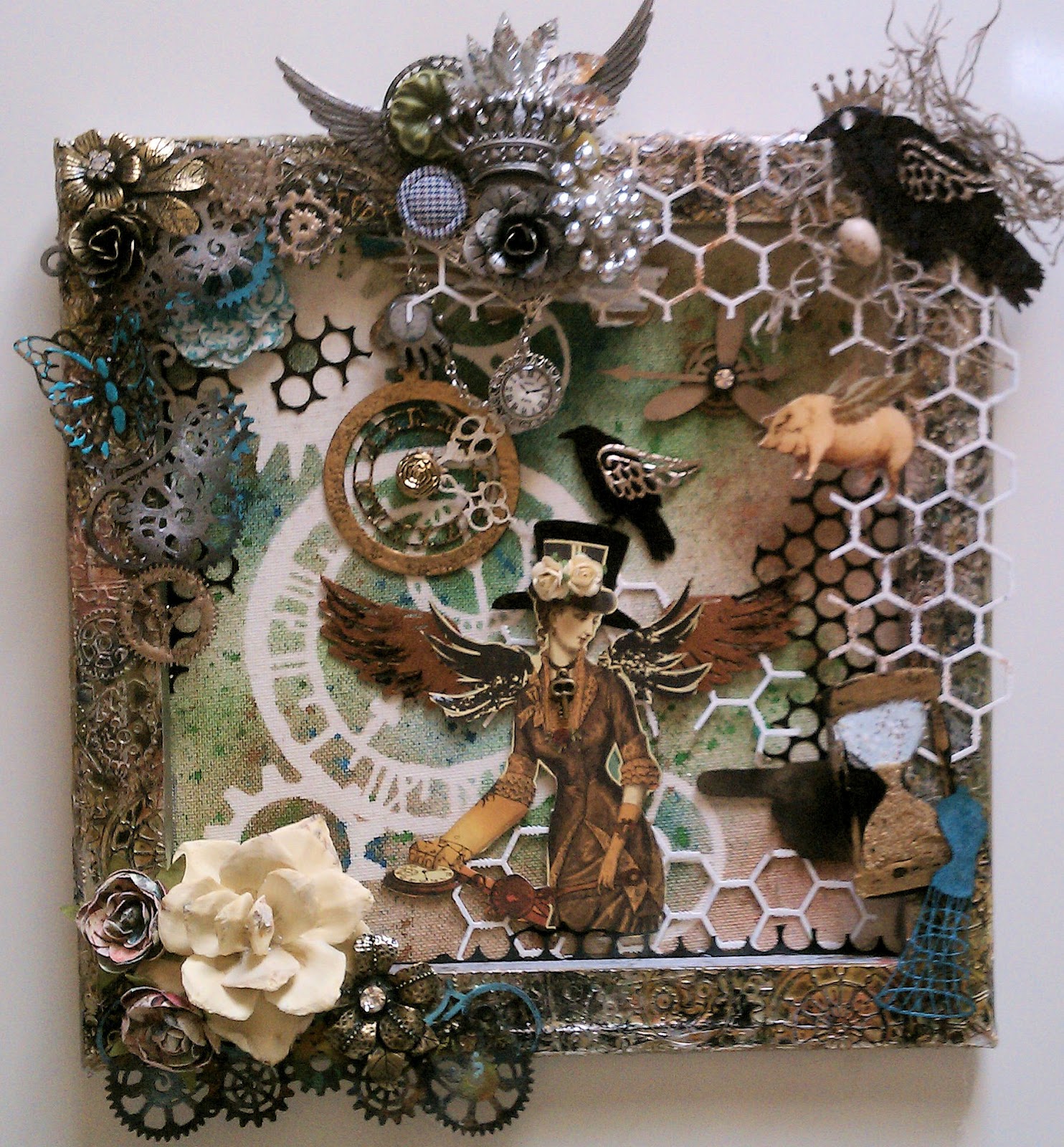 ShelbyDoodle Designs: Steam Punk Canvas