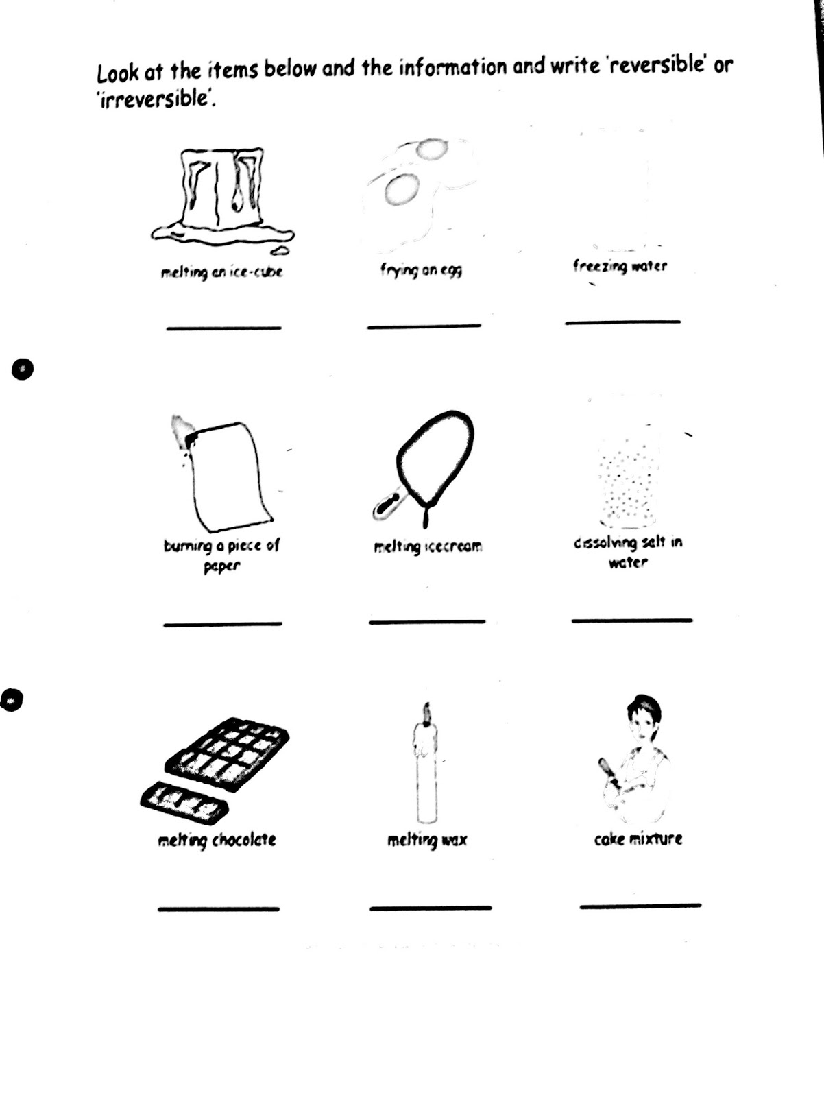Creative world of science: Worksheets