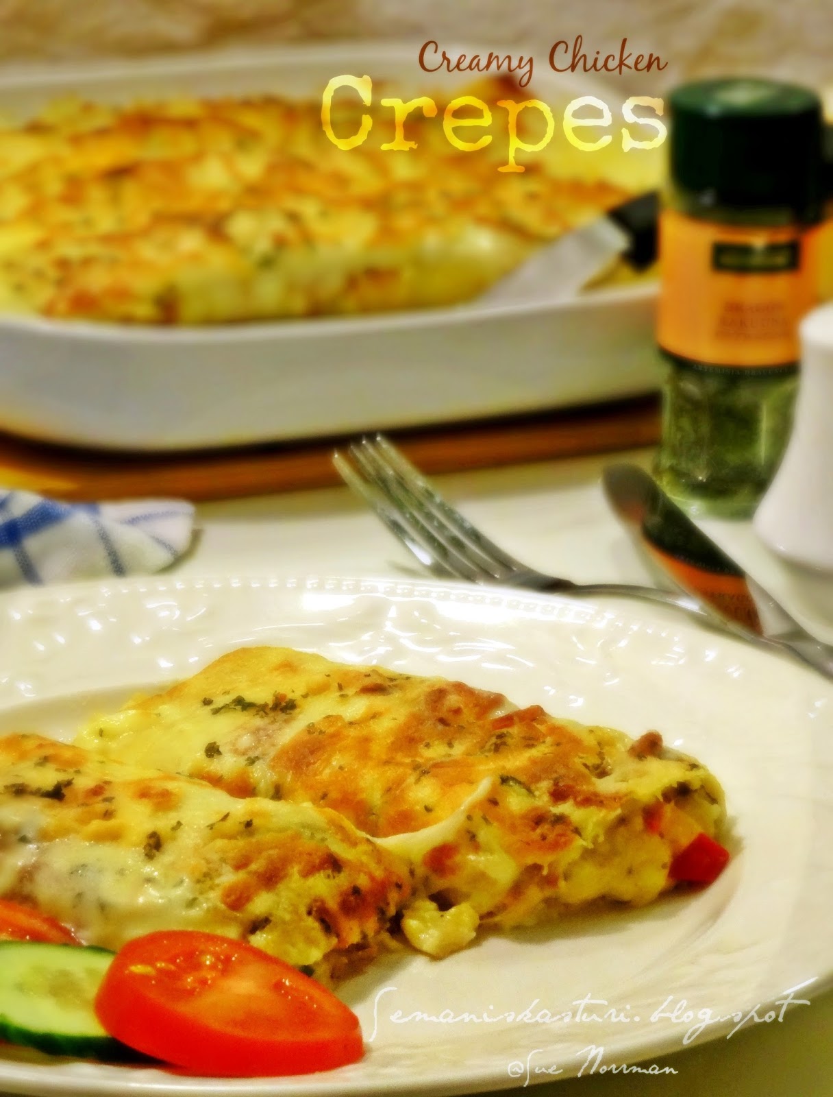 CREAMY CHICKEN CREPES ~ Swesia's Journey