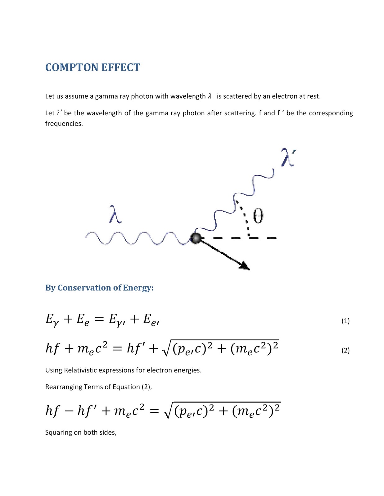Passion of Physics ... A Journey Through Space-Time ...: Compton Effect ...