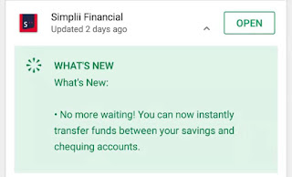 Simplii Chequing/Saving账户之间已可即时转账 - Dr.Siha专栏 (Canada)