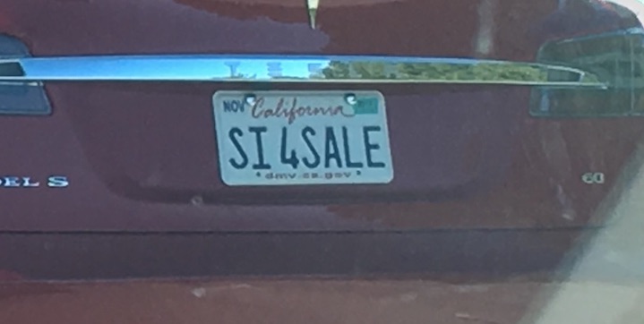 Fountainhead: Only in Silicon Valley: License Plate Sightings in the Field