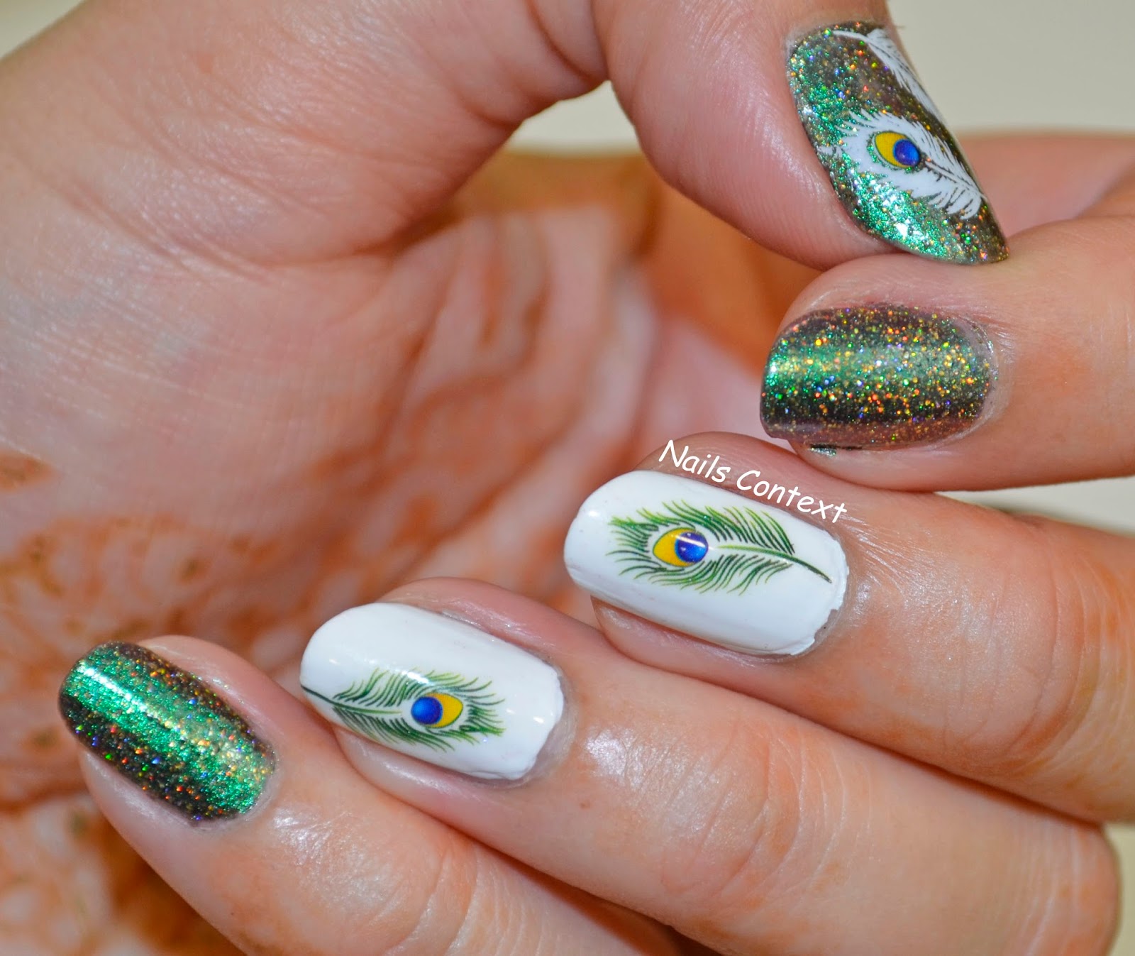 Nails Context: Peacock Feathers