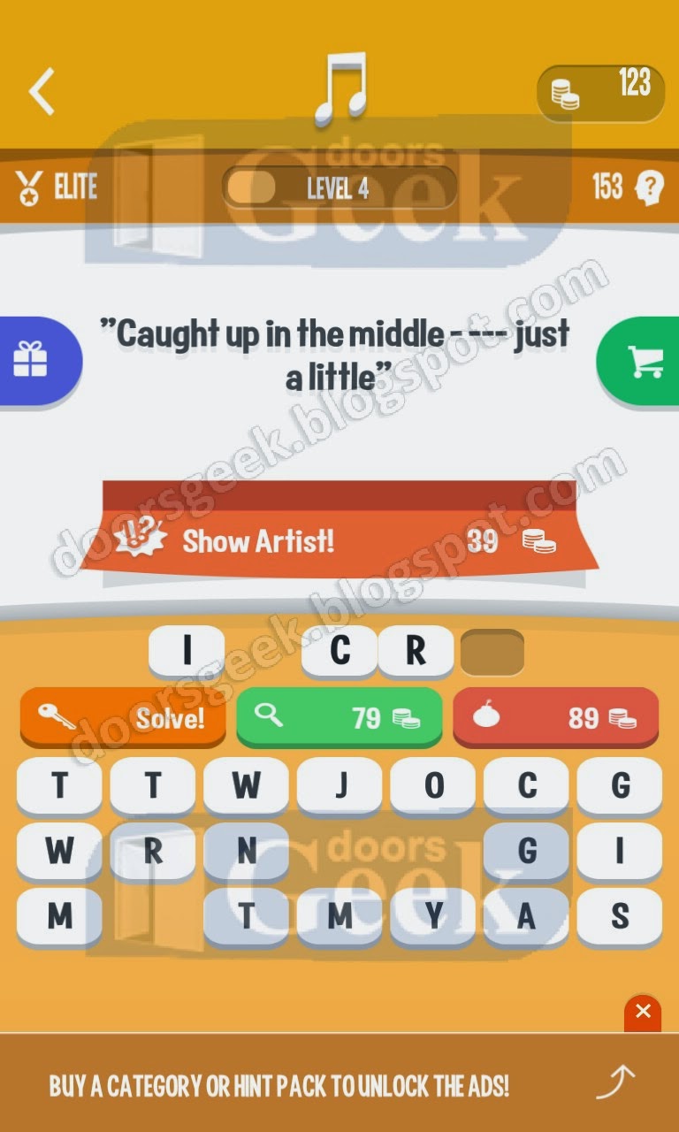 Song Quiz [Elite] Level 4 Answer ~ Doors Geek
