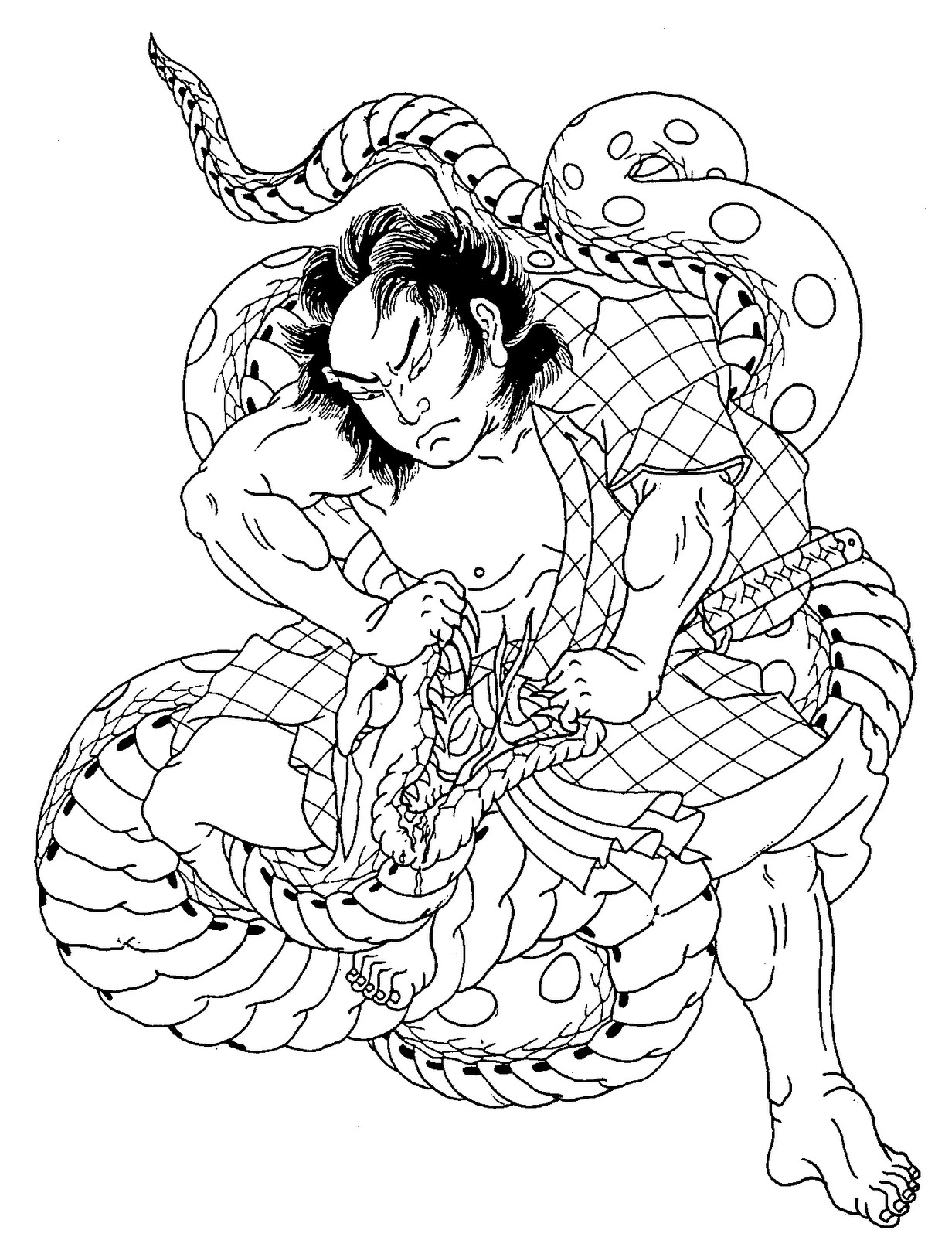 Colorir e Pintar: Japanese Horicho Tattoo Designs